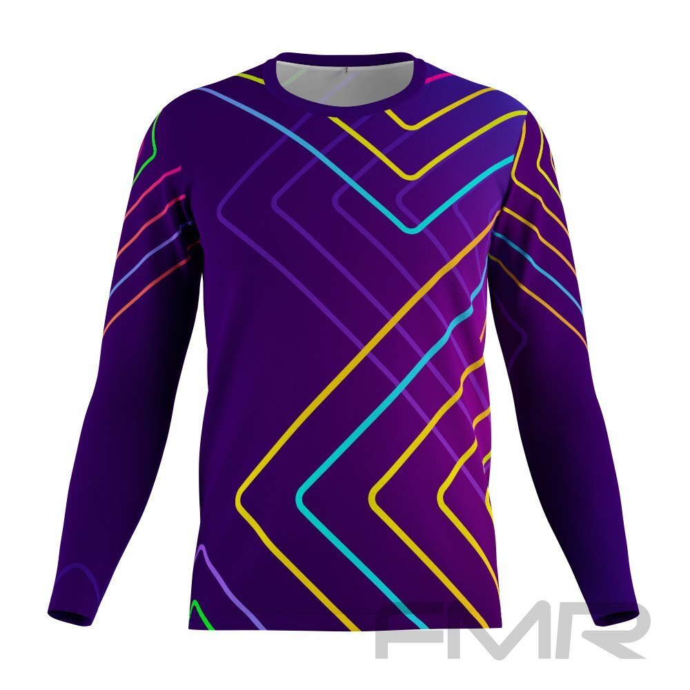 FMR Men's Neon Technical Long Sleeve Running Shirt – Unique to Fun My Run